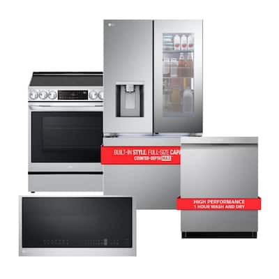 Stainless Steel Package with Mirror InstaView Counter Depth MAX French ...