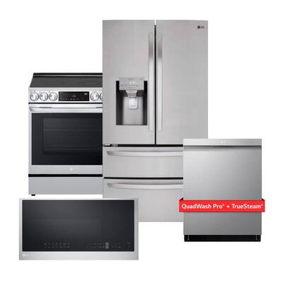 Stainless Steel Package with Smart 4-Door Refrigerator and QuadWash ...