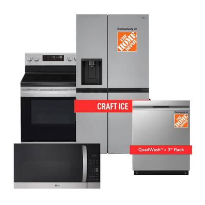 Stainless Steel Package with Side by Side Refrigerator - The Home Depot