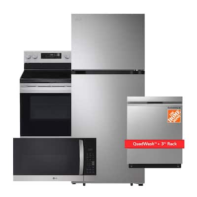 Stainless Steel Package with Top Freezer Refrigerator - The Home Depot