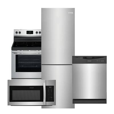 Brushed Steel Package with Bottom Freezer Refrigerator - The Home Depot