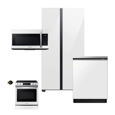 White Bespoke Package with Side-by-Side Beverage Center Refrigerator ...