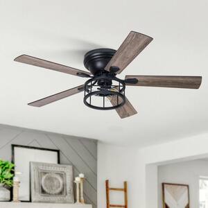Brown - 5 - Flush Mount - Ceiling Fans With Lights - Ceiling Fans - The ...