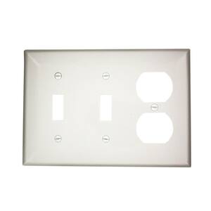 White - 3-Gang - Combination Wall Plates - Wall Plates - The Home Depot