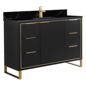 48 Inch Vanities - Black - Bathroom Vanities with Tops - Bathroom ...