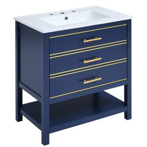 30 Inch Vanities - Blue - Bathroom Vanities with Tops - Bathroom ...