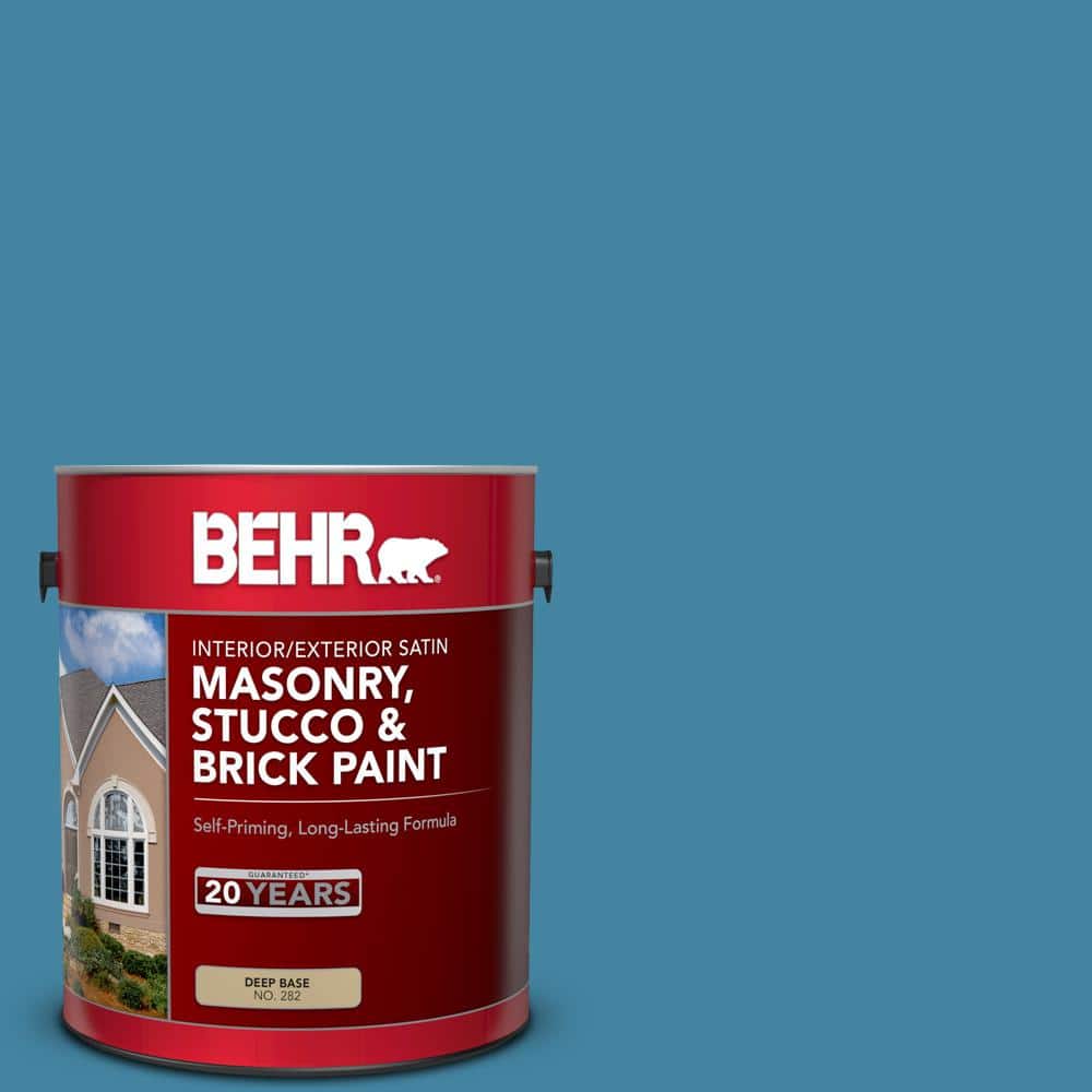 BEHR 1 gal. #S490-5 Jay Bird Satin Interior/Exterior Masonry, Stucco ...