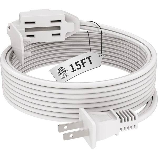MAXIMM 25 ft. 16/2 Light Duty Indoor Extension Cord 360° Rotating Flat ...