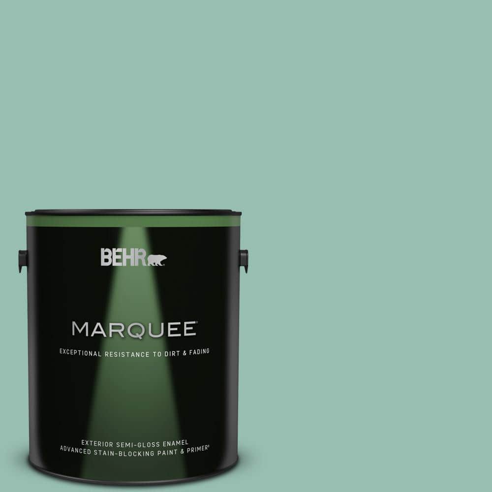 BEHR MARQUEE 1 gal. #PPU12-07 Spring Stream Semi-Gloss Enamel Exterior ...