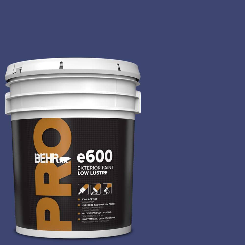 BEHR PRO 5 gal. #T18-18 Constellation Blue Low Luster Exterior Paint PR62305 - The Home Depot