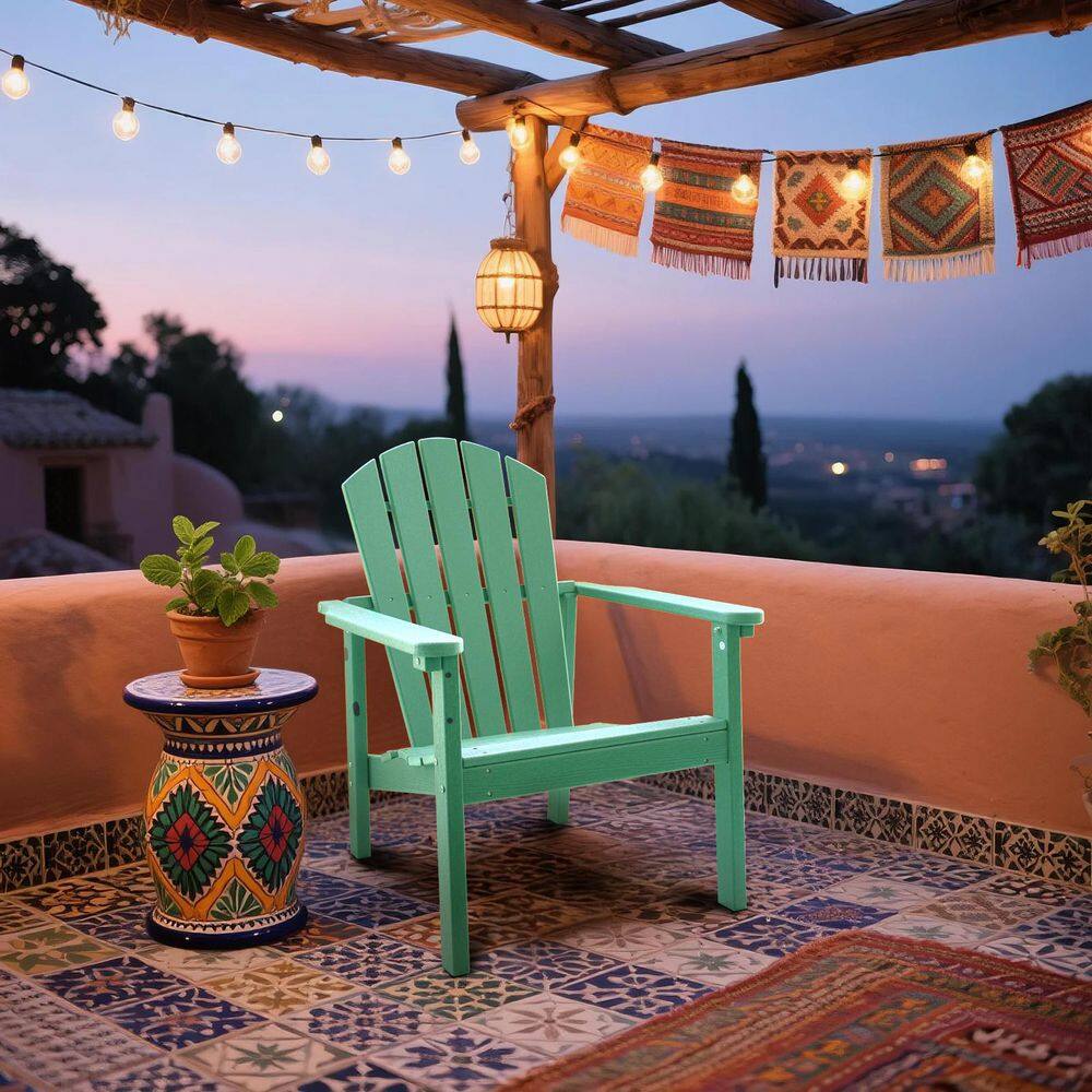 UPLAND All Weather HDPE Stackable Adirondack Chair, Space-Saving ...