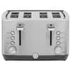 GE 4-Slice Stainless Steel Wide Slot Toaster with 7 Shade Settings ...