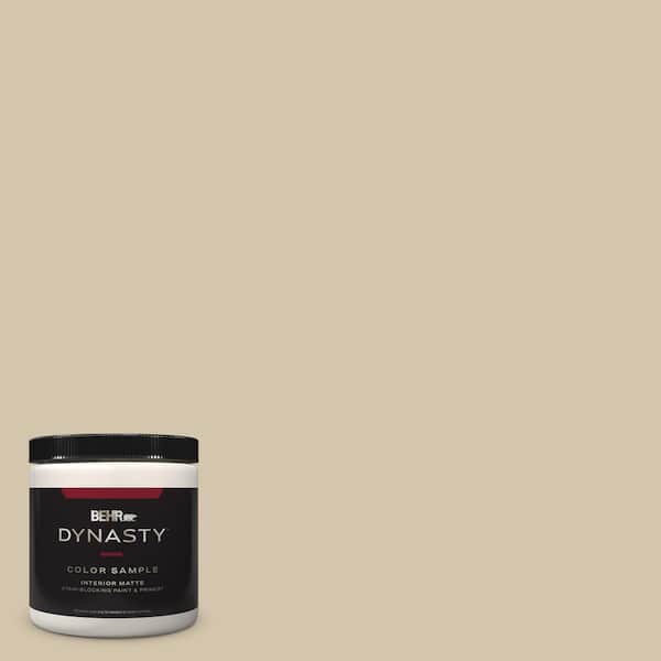 BEHR DYNASTY 8 oz. #YL-W11 Khaki Shade Matte Stain-Blocking Interior ... BEHR DYNASTY 8 oz. #YL-W11 Khaki Shade Matte Stain-Blocking Interior ...
