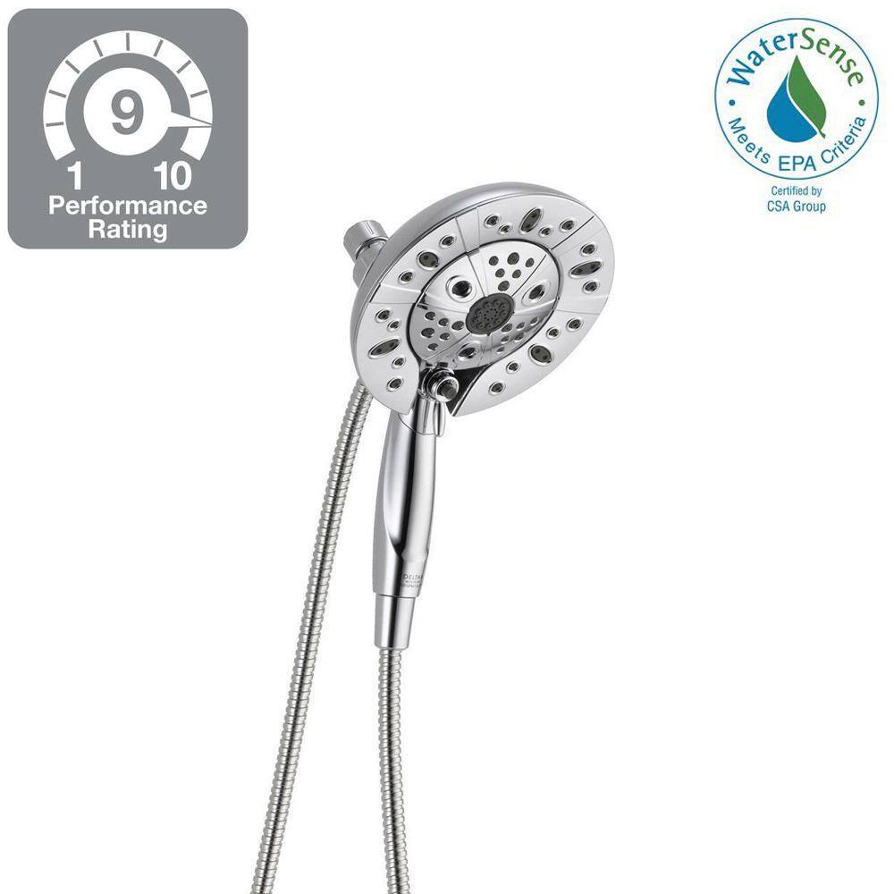 Delta In2ition 5-Spray 2-in-1 Hand Shower and Showerhead Combo Kit with ...
