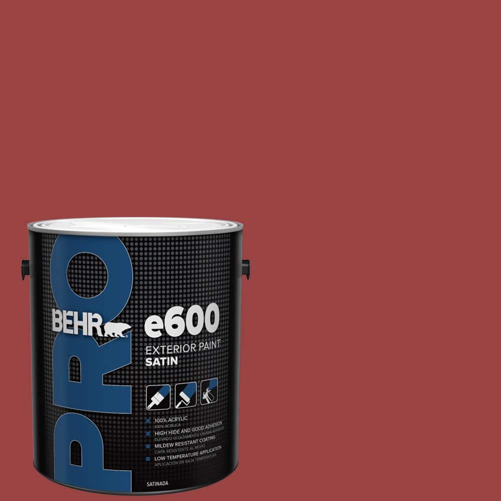 BEHR PRO 1 gal. #MQ1-10 Red My Mind Satin Enamel Exterior Paint PR64301 ...