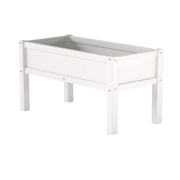 Sudzendf White Wood Compact 2 Doors Garden Greenhouse with Wheels ...