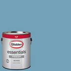 Glidden Essentials 1 gal. #HDGB59D Secret Cove Blue Flat Interior Paint ...