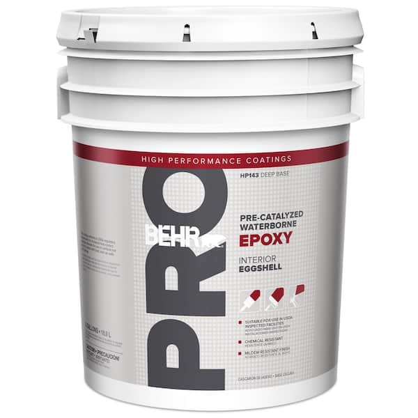 BEHR PRO 5 gal. Deep Base Pre-Catalyzed Epoxy Eggshell Interior Paint ...