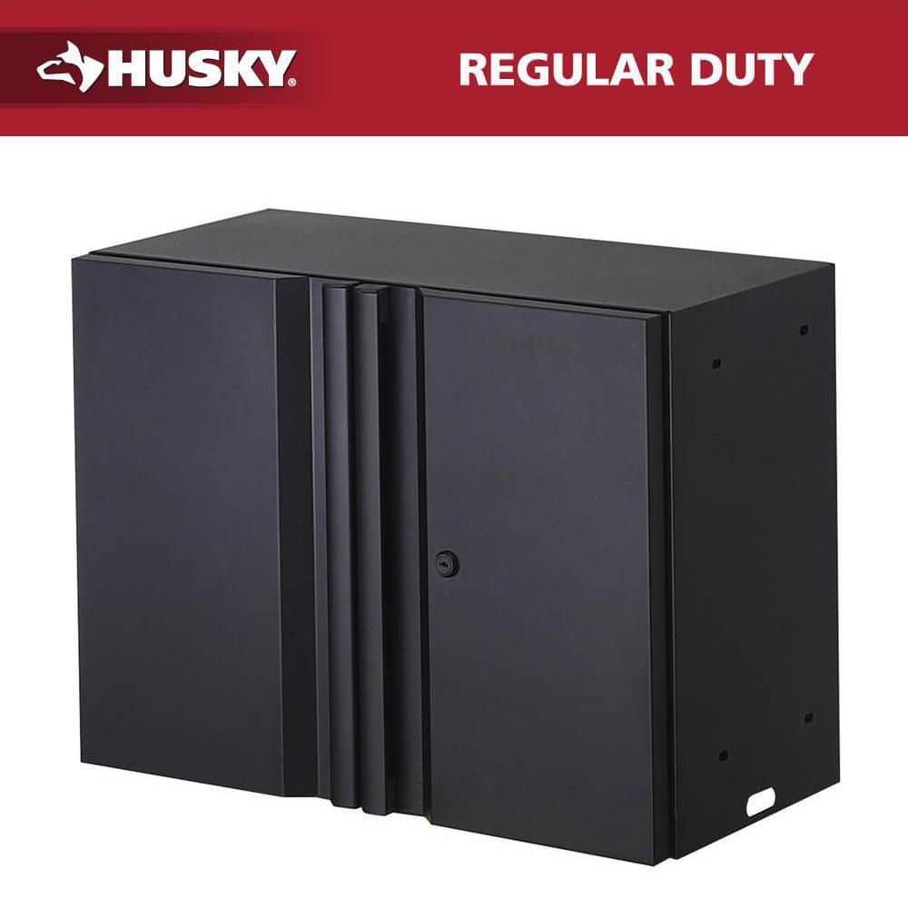 Husky 7-Piece Regular Duty Welded Steel Garage Storage System in Black ...