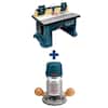 Bosch 15 Amp Corded 27 in. x 18 in. Aluminum Router Table with Bonus 12 ...