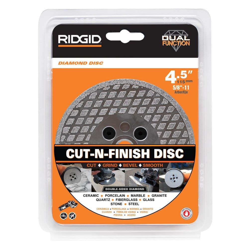 RIDGID 4.5 in.Cut-N-Finish Grinding Disc HD-CAF45 - The Home Depot