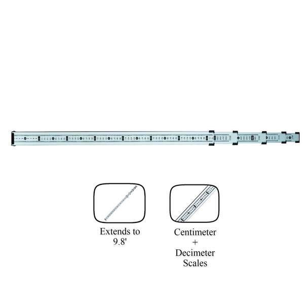 Kapro 4 m Telescopic Aluminum Ruler - Metric Graduations 630-4 - The ...