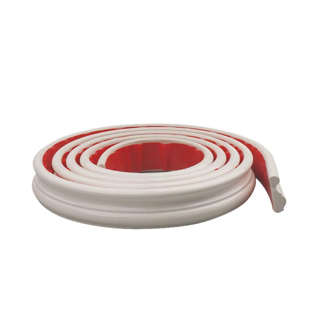 Wellco 1.2 in. x 0.4 in. x 118 in. Flexible Wall PVC Panel Moulding ...