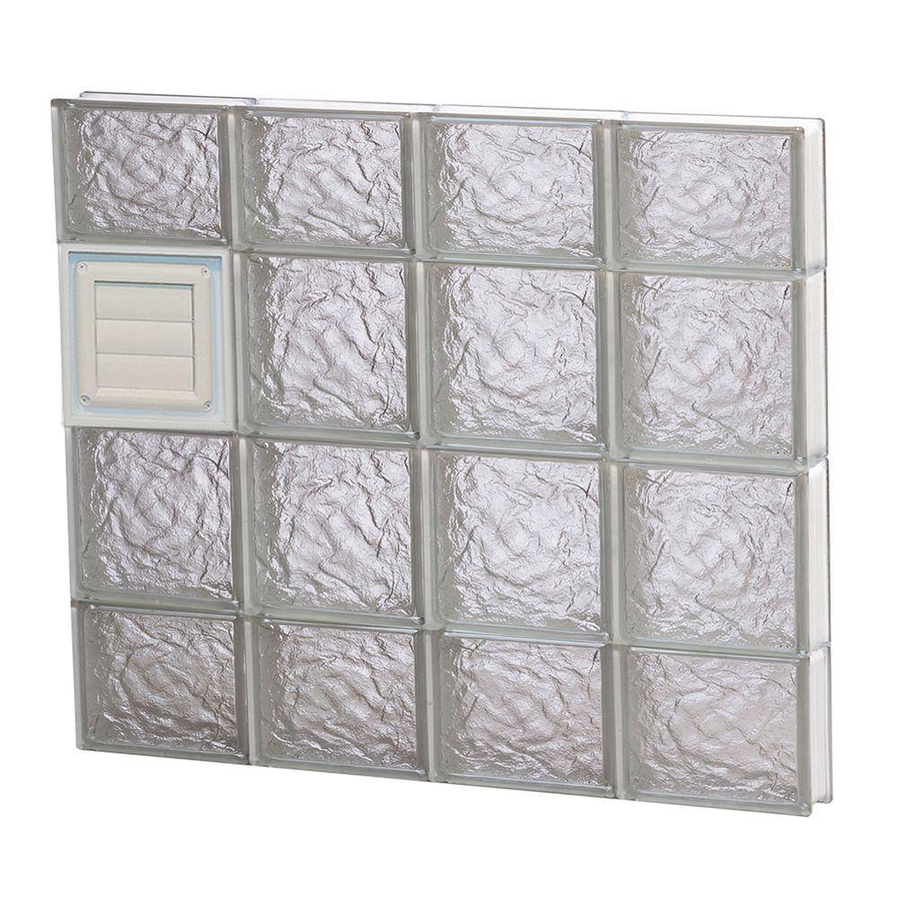 Clearly Secure 31 in. x 27 in. x 3.125 in. Frameless Ice Pattern Glass ...