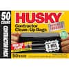 Husky 42 Gal. Heavy-Duty Contractor Clean-Up Bags with 20% PCR (50 ...