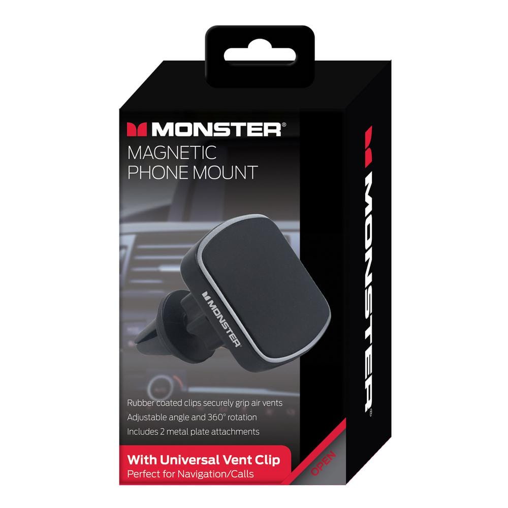 Monster Magnetic Phone Mount with Universal Vent Clip, 360 Rotation ...