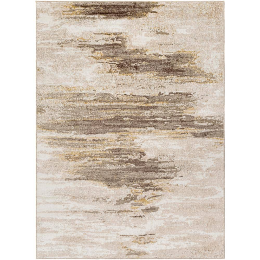 Livabliss San Francisco Tan Abstract 9 ft. x 12 ft. Indoor Area Rug ...