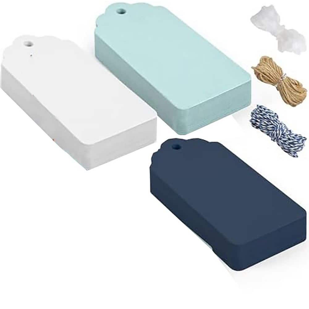 Colored Hang Tags with String Attached 200 PCS 1.57x2.76 for Clothes ...