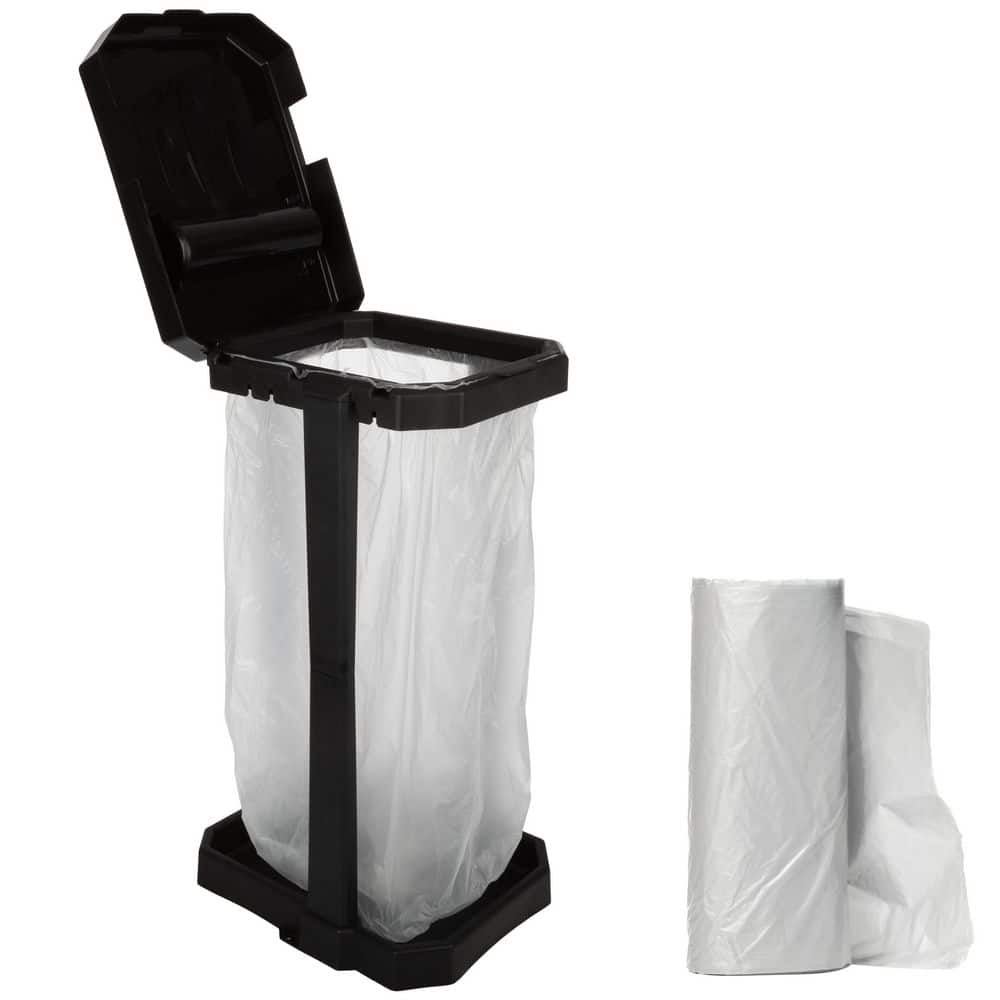 Wakeman Portable Trash Bag Holder Stand with Lid and Bags 75-CMP1168 ...