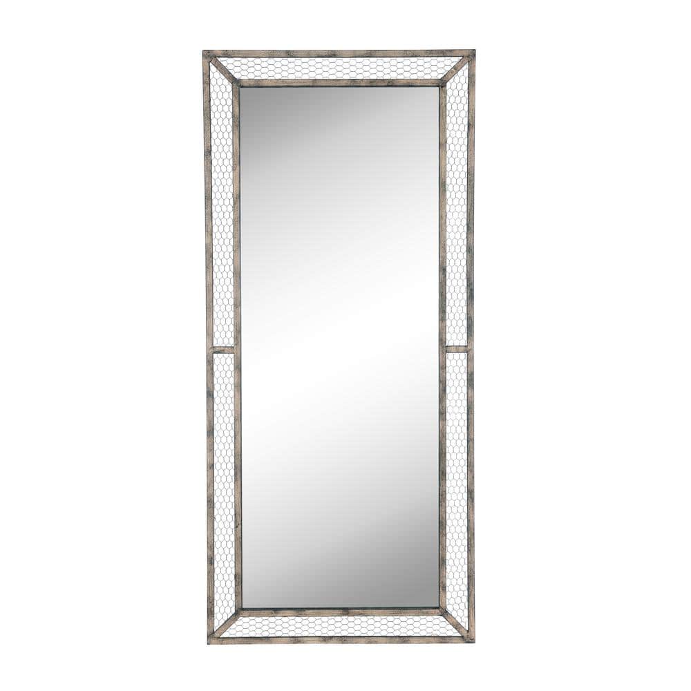 Manor Brook Oversized Rectangle Brown Classic Mirror (66 in. H x 30 in ...