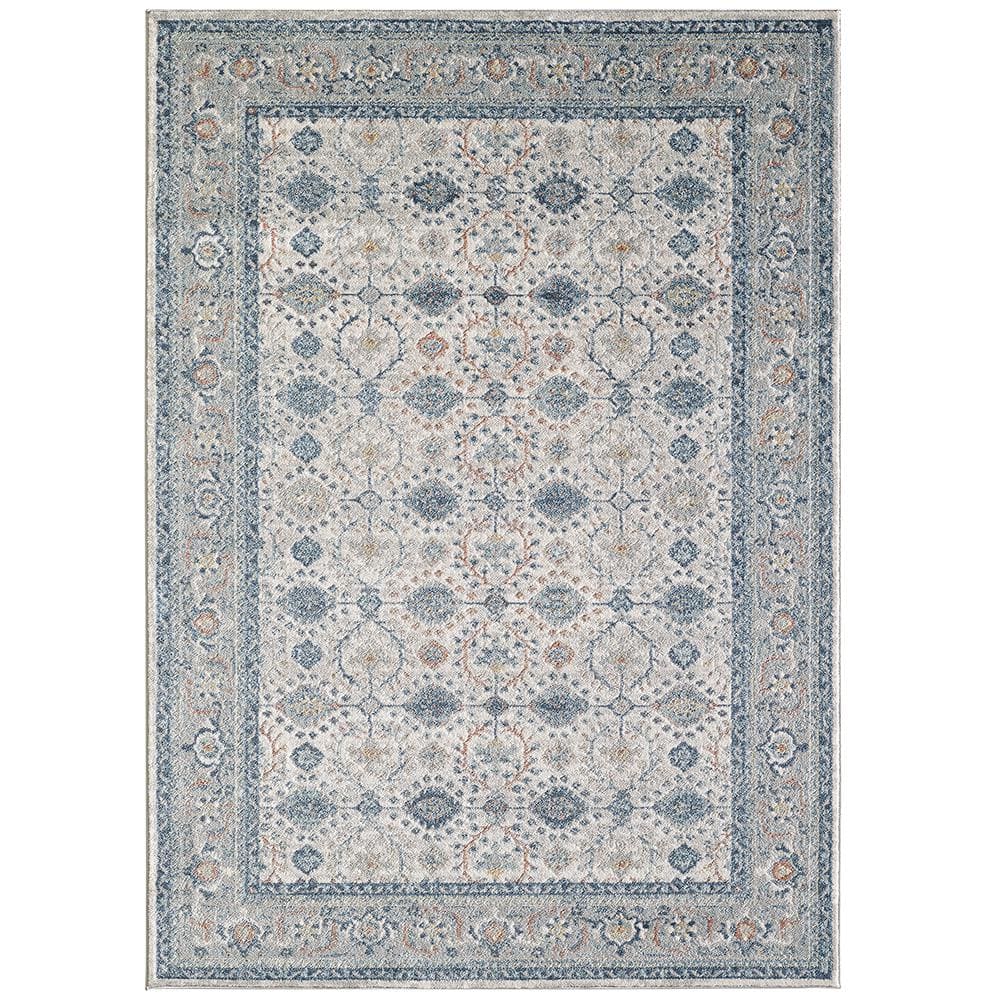 Natco Chantilly Alabaster/Multi 5 ft. x 7 ft. Traditional Polypropylene ...