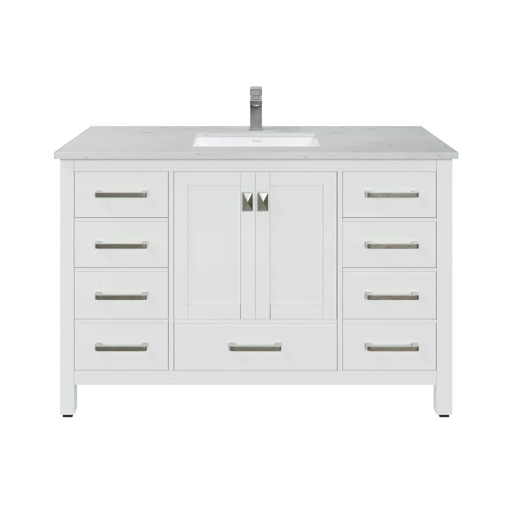 Reviews for Eviva London 42 in. Single Sink White Bath Vanity with ...