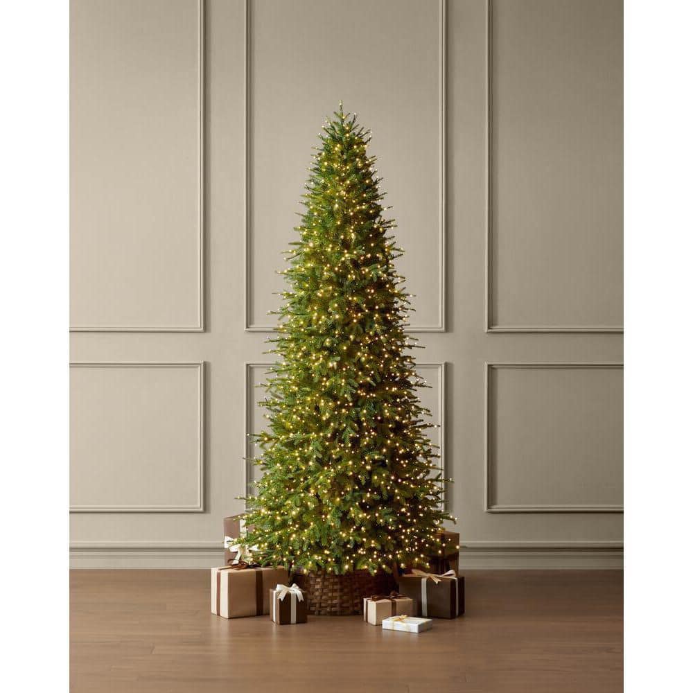 Home Decorators Collection 9 ft. Grand Duchess Twinkling Balsam Fir Slim LED Pre-Lit Artificial ...