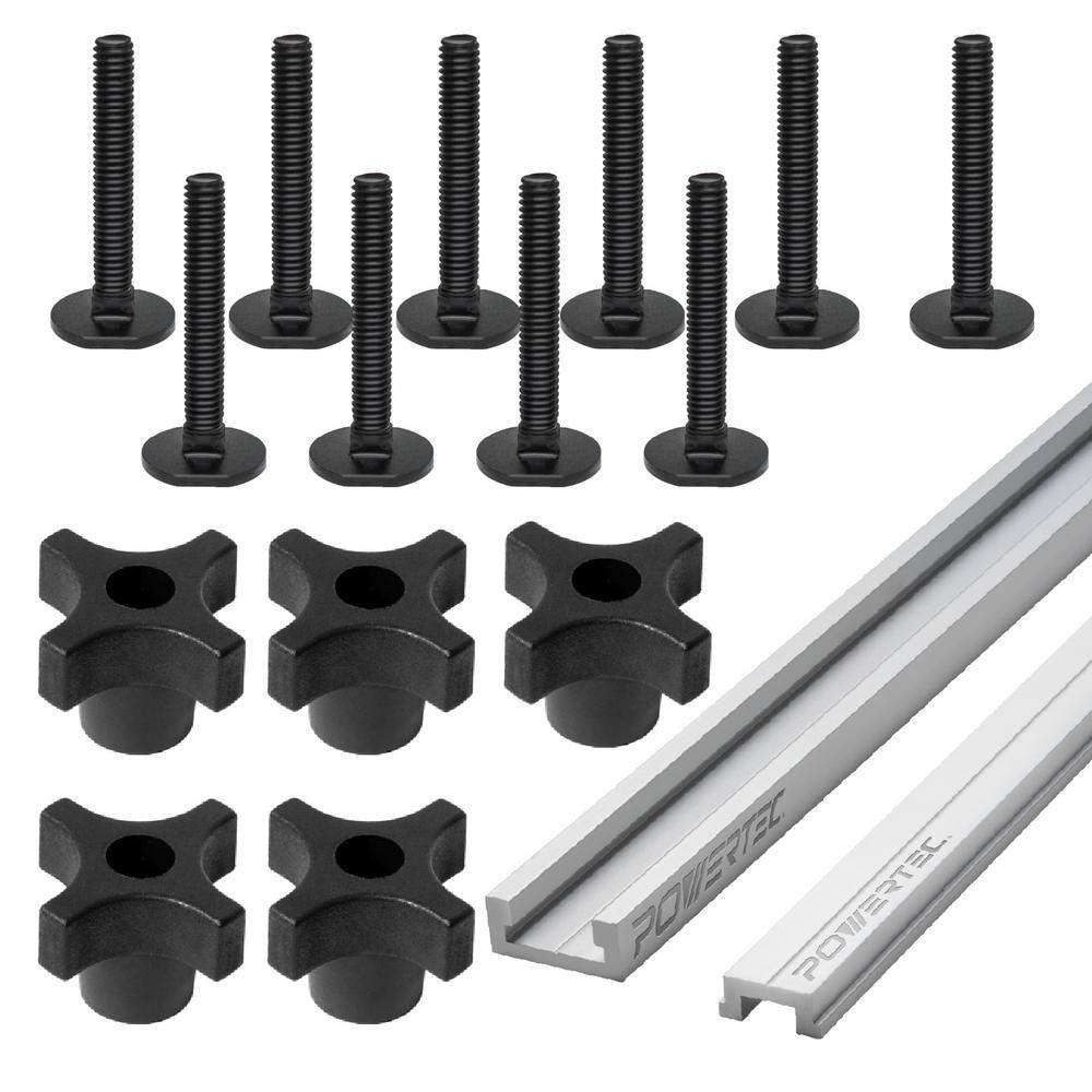 ‎POWERTEC 32 in. Miter T-Track with Miter T-Bar, 5/16 in.-18 x 2 in ...