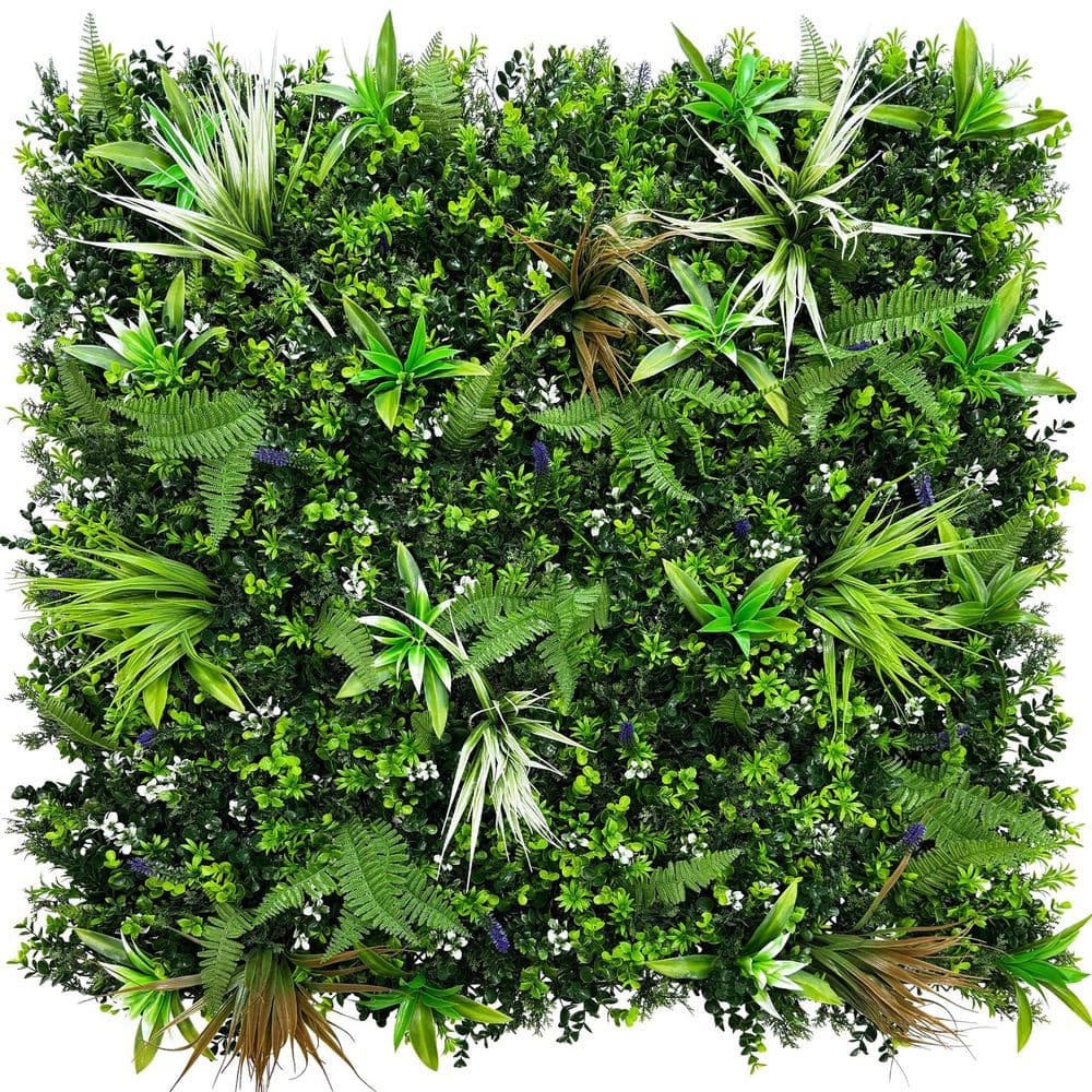 3 ft. x 3 ft. Green Polypropylene Grass Backdrop Wall, Privacy Screen ...