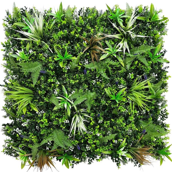 OGETFUUR Green Decorative Expandable Fence Privacy Screen with Faux Ivy ...