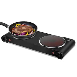 Infrared 2 Burner 12 in. Electric Hot Plate 1800W Portable Electric ...