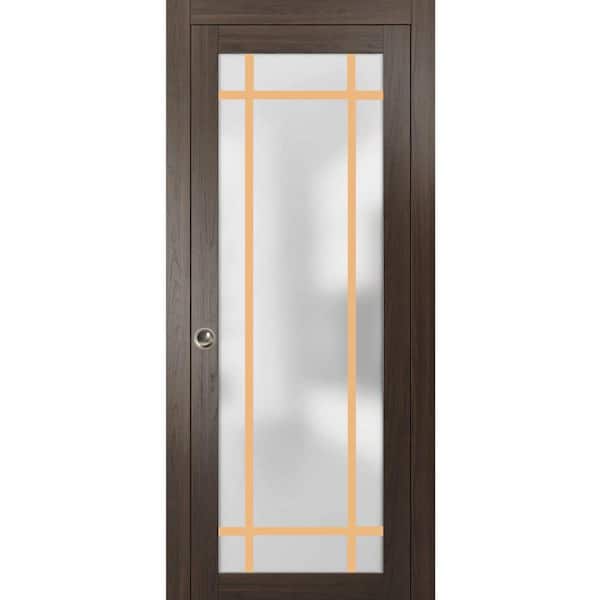 Sartodoors 24 in. x 80 in. 1 Panel White Finished Solid Wood Sliding ...