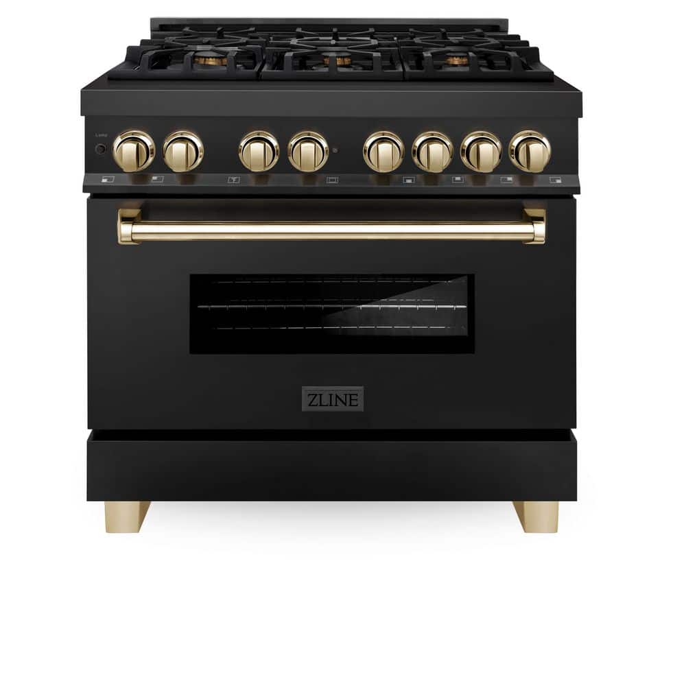 ZLINE Kitchen and Bath Autograph Edition 36 in. 6 Burner Dual Fuel ...