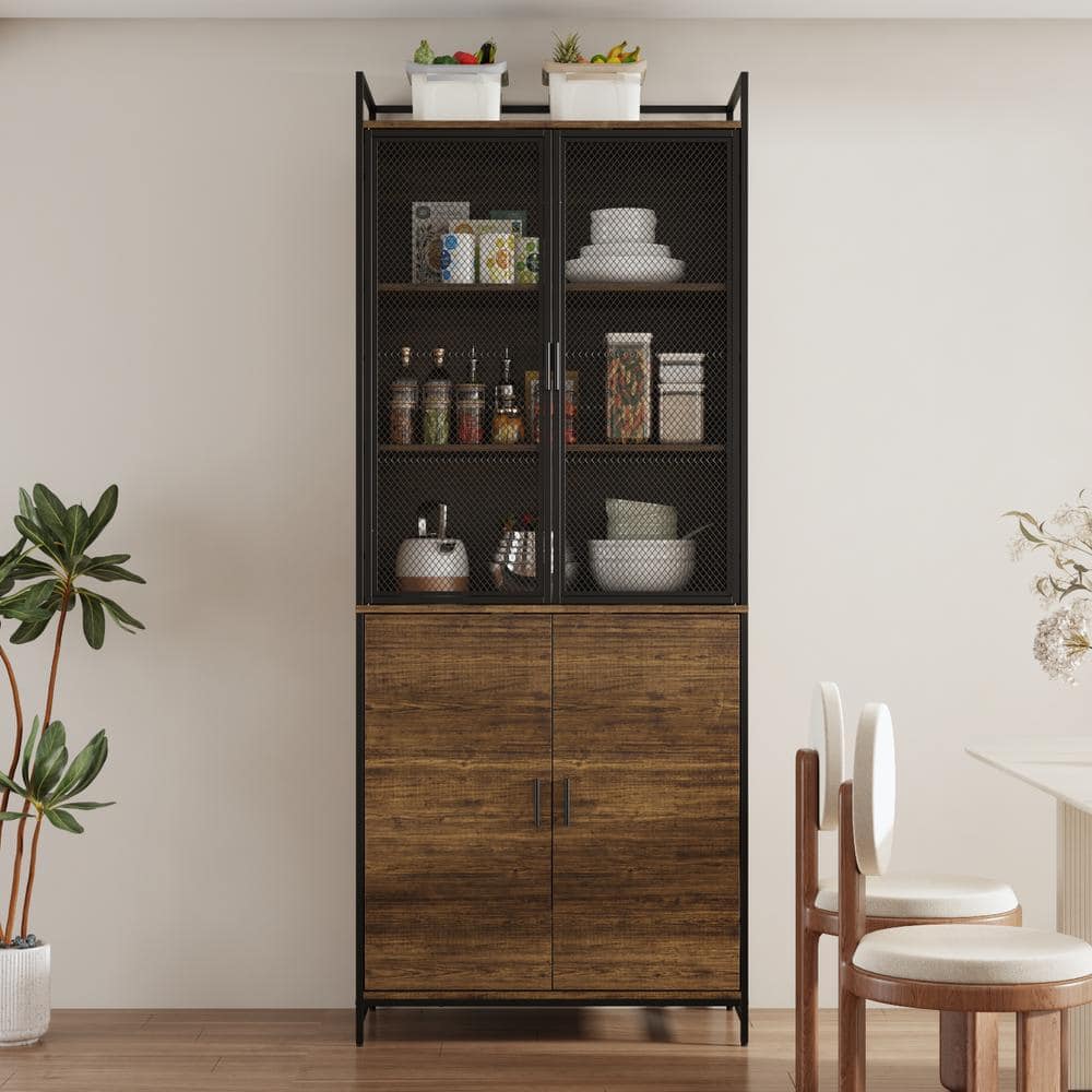 Have a question about FUFU&GAGA Brown Wood 31.5 in. W Kitchen Buffet Sideboard Pantry Cabinet ...