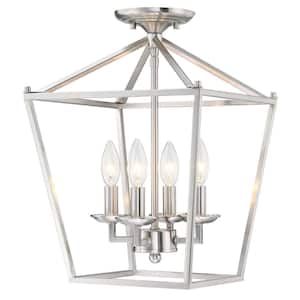 Hukoro FM 4-Light 12 in. Dark Bronze Semi Flush Mount Light PF50224-FM ...