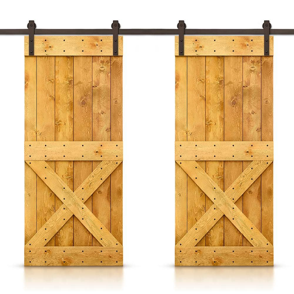 CALHOME 72 in. x 84 in. Mini X Series Colonial Maple Stained Solid Pine ...