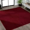 JONATHAN Y Haze Solid Low-Pile Dark Red 9 ft. x 9 ft. Square Area Rug ...