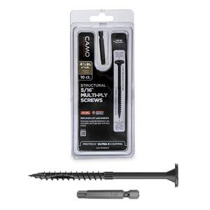 CAMO 5/16 in. x 3-1/2 in. Star Drive Flat Head Multi-Purpose + Multi ...