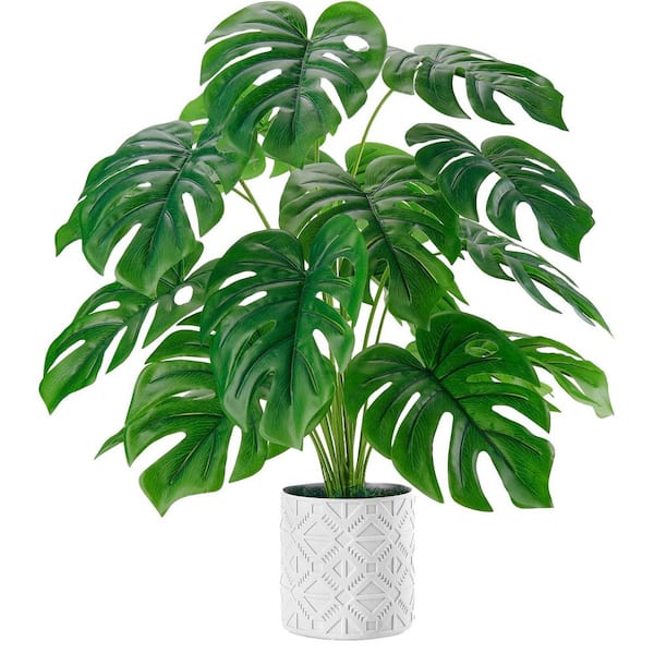 Afoxsos 28in Tall Artificial Monstera Plant for Indoor Home Decor ...