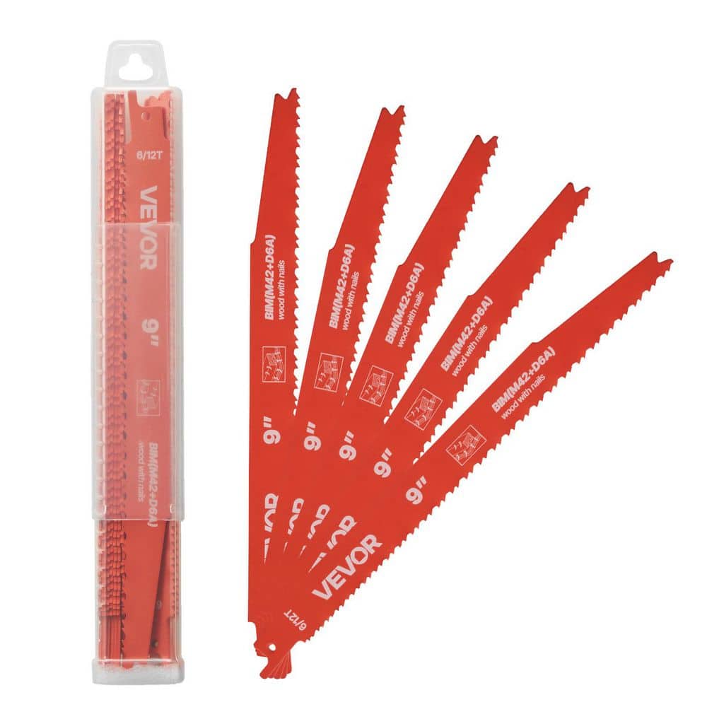 VEVOR Reciprocating Saw Blades, 25 Pack, 6/12 TPI Bi-Metal ...